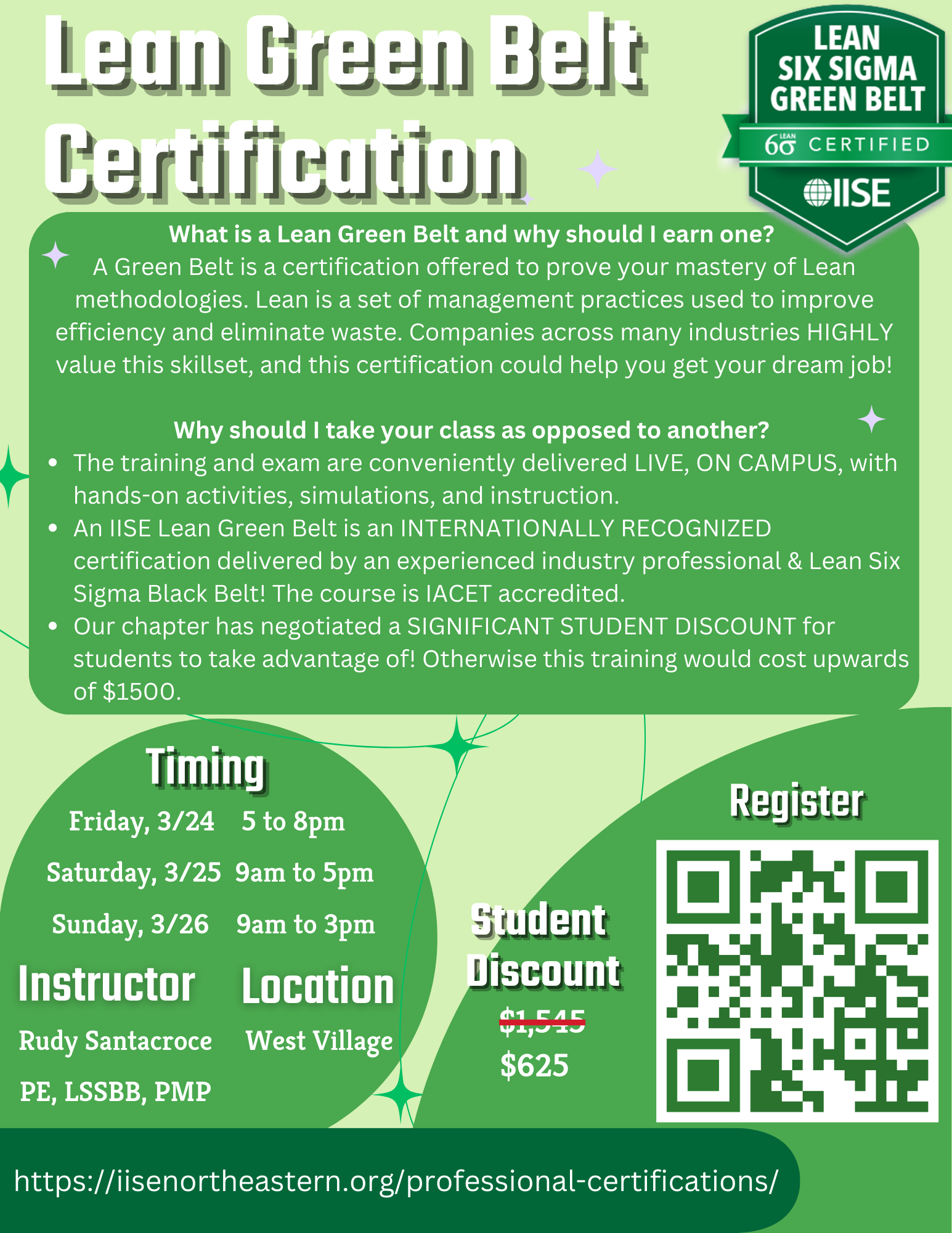 Lean Certified Green Belt - Northeastern University College of Engineering