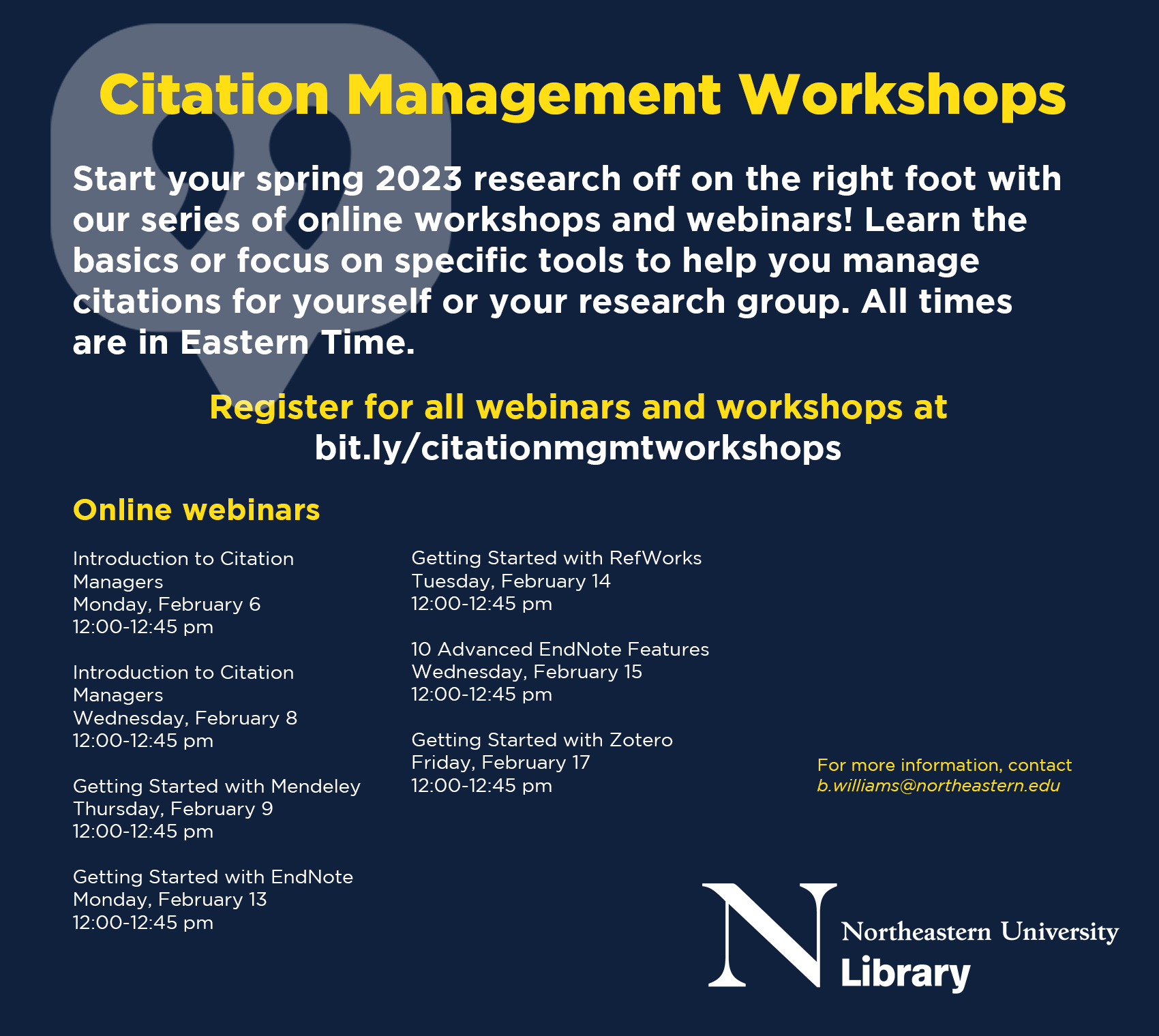 Library Webinar: Introduction to Citation Management Tools ...